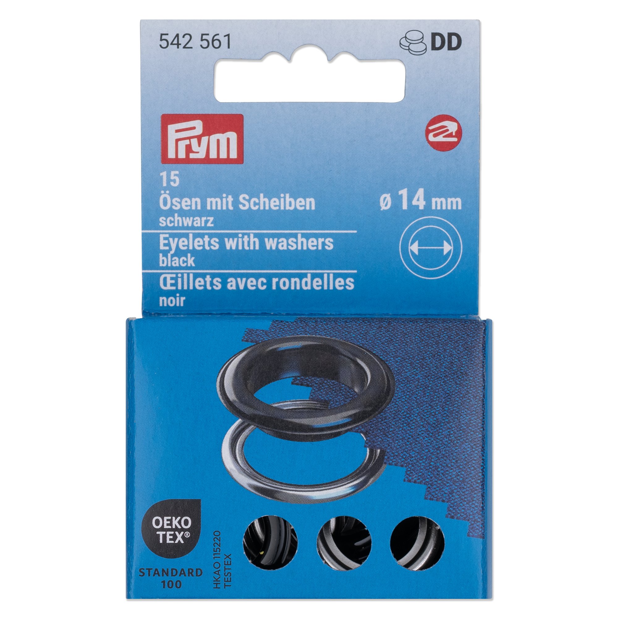 Prym Eyelets with washers, 14 mm, black/silver-coloured - Franklins ...